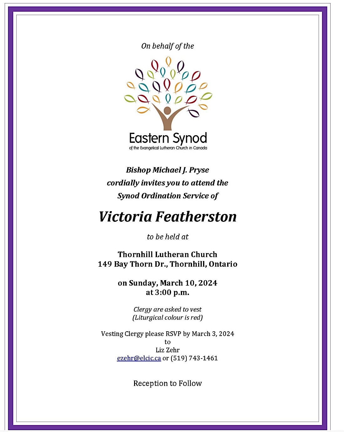 Synod Ordination Service of Victoria Featherston | St. Matthew's ...